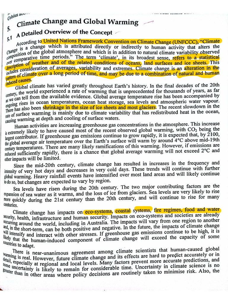 Climate Change and Global Warming | PDF