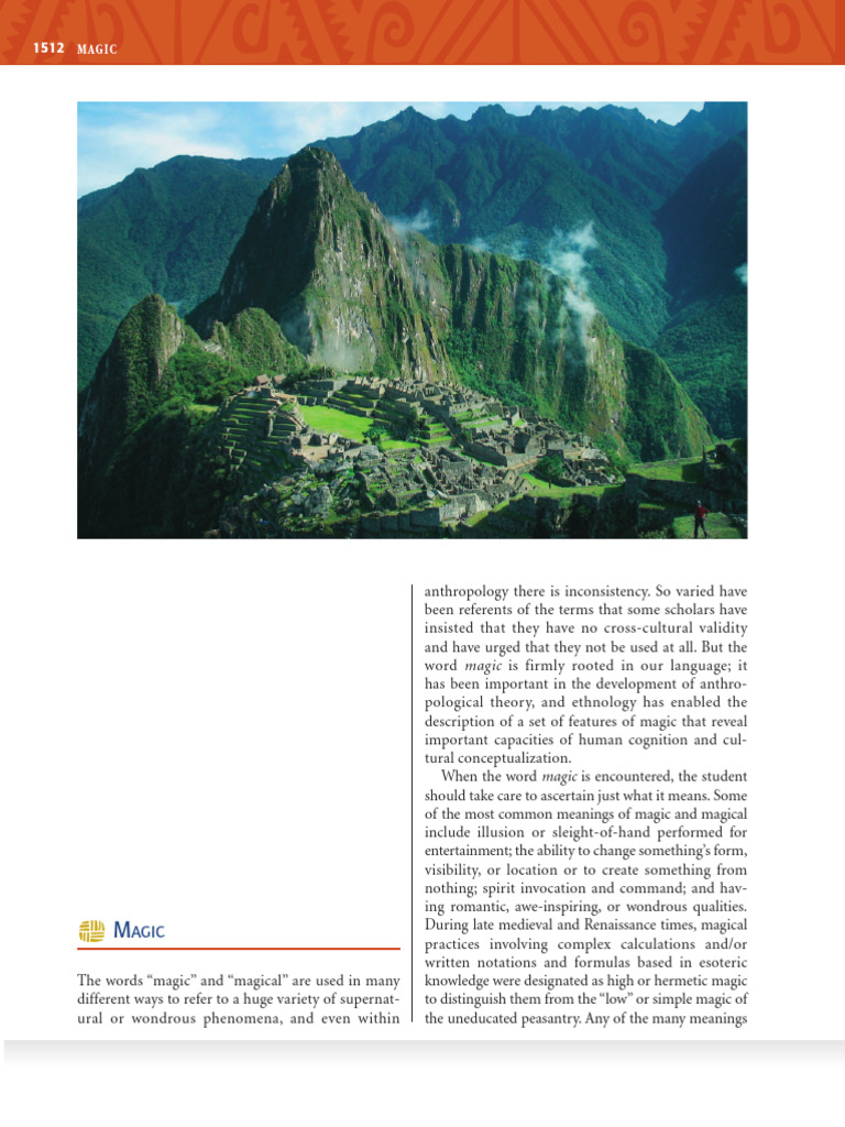 Magic - Encyclopedia of Anthropology | PDF | Thought