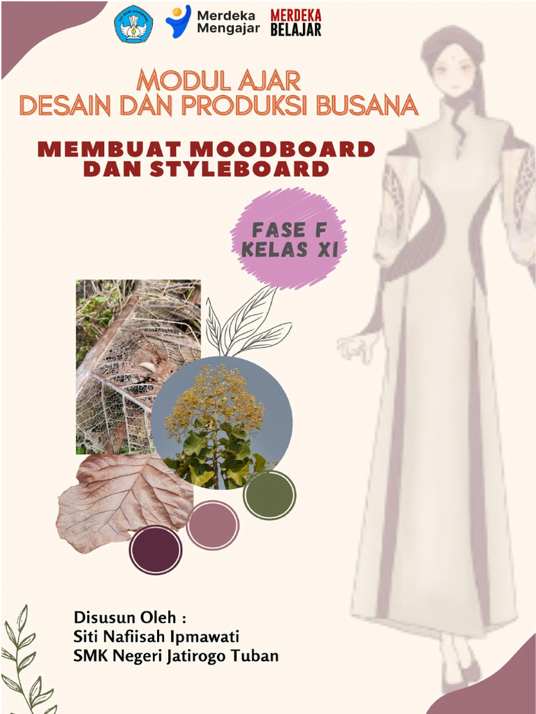 Modul Ajar Desain Dan Produksi Busana - Membuat Moodboard Dan Styleboard - Fase F - ZkWNyxoZR9 | PDF
