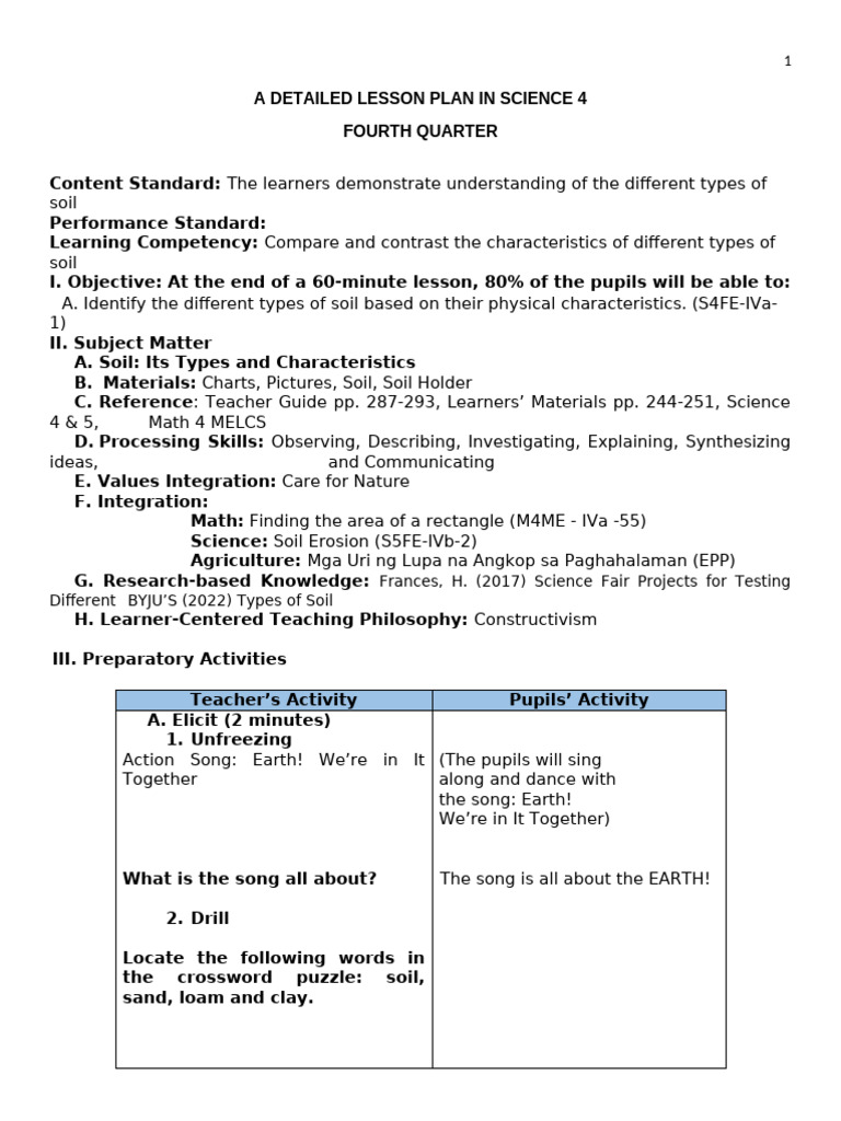 Grade 9 Science: Types of Soil Lesson | PDF | Soil | Loam