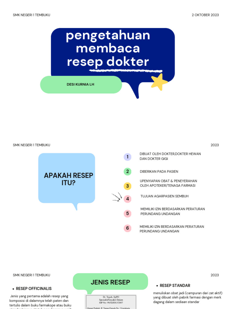 Proses dan Jenis Resep Obat | PDF