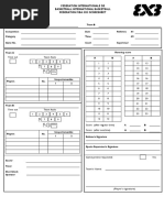 FIBA Official Basketball Score Sheet1 | PDF | Referee | Entertainment