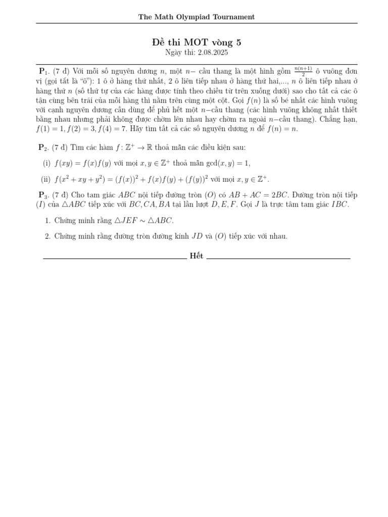 MOT - 5 - Đề thi | PDF
