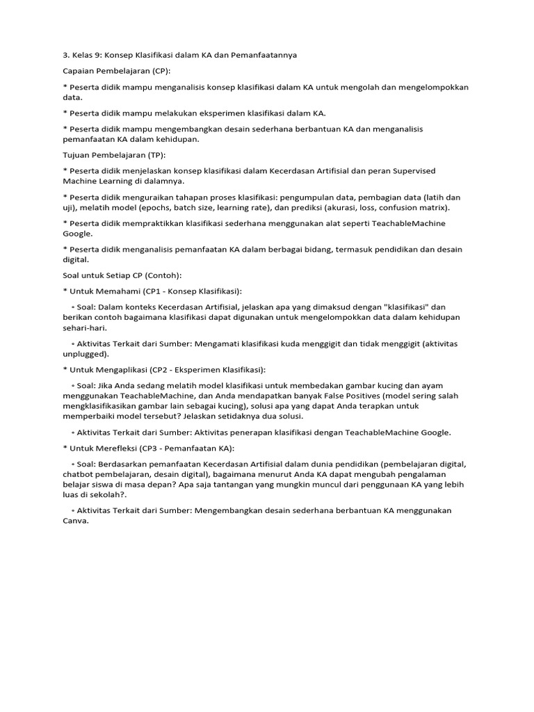 INI MODUL AJAR KLS 9 koding /kka TUGAS BIMTEK | PDF