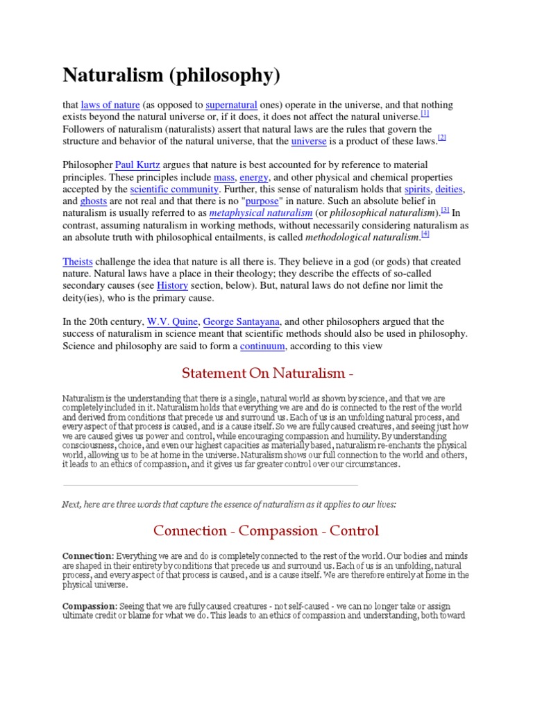 Naturalism | Naturalism (Philosophy) | Metaphysical Naturalism