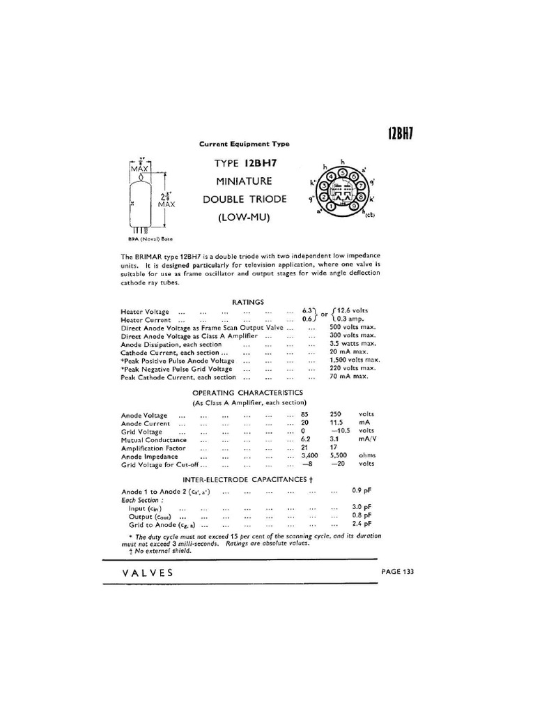 12BH7 | PDF
