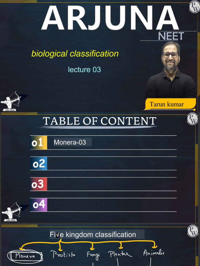Biological Classification 03 - Class Notes LL (Arjuna NEET 2023) | PDF