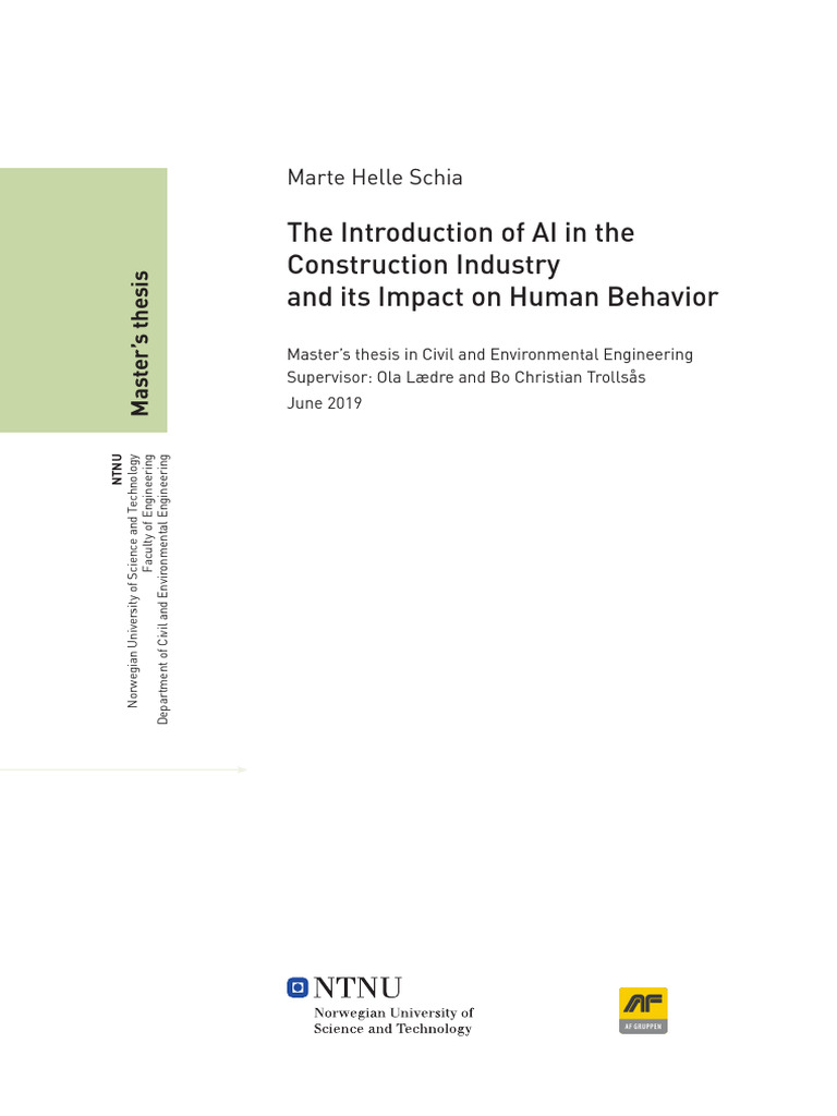 The Introduction of AI in the Constrction 1735397091 | PDF | Artificial Intelligence ...