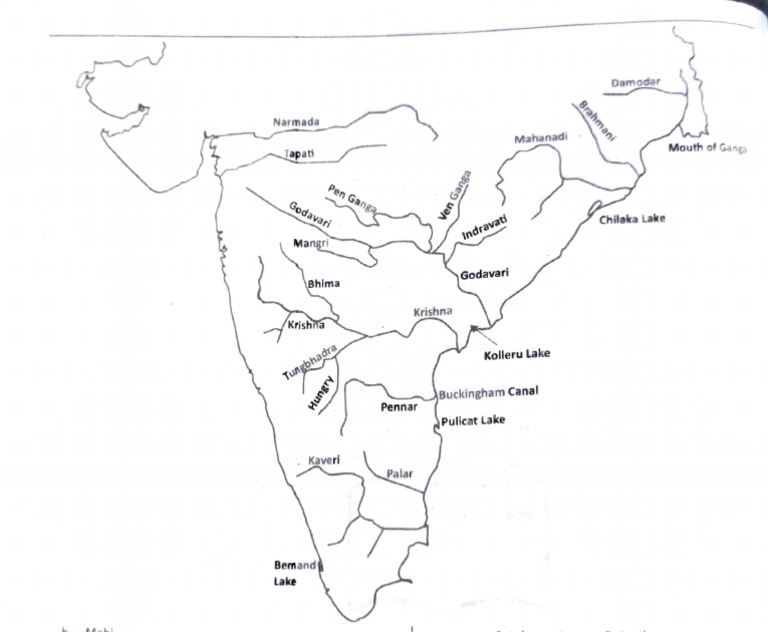 Major Rivers and Lakes in India | PDF