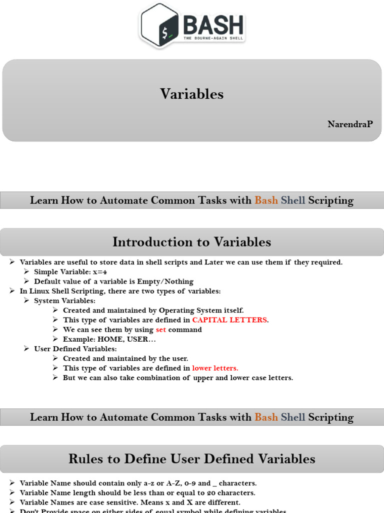 Introduction To Variables | PDF