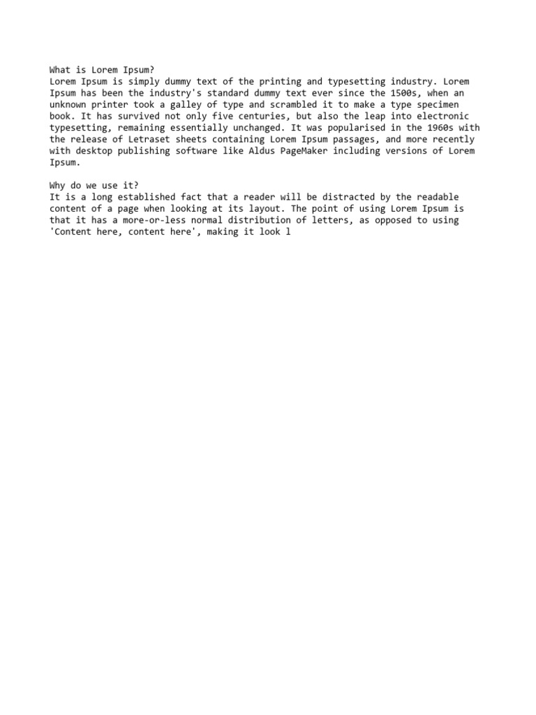 Understanding Lorem Ipsum Usage | PDF