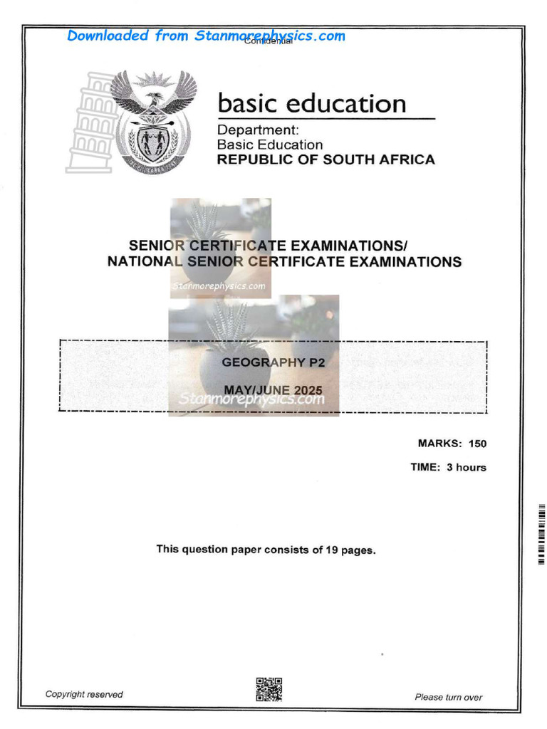 NSC Geography Grade 12 May June 2025 P2 Only | PDF