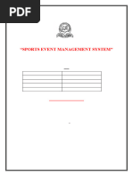 Sports Management System Mini Project - I: Submitted by | PDF | Php ...