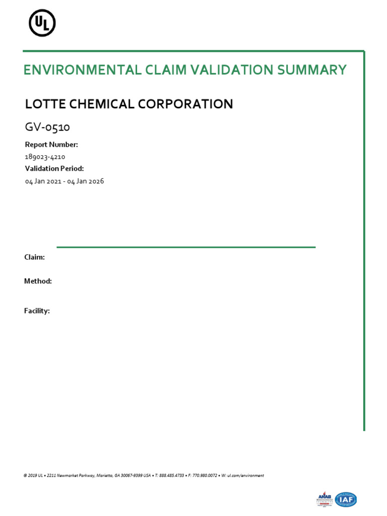 GV-0510 - Recycled Content - Claim Validation | PDF