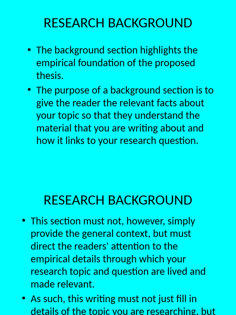 Pertemuan IV (Back Ground) | PDF