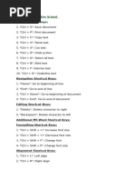 Comprehensive CTRL Shortcuts List | PDF
