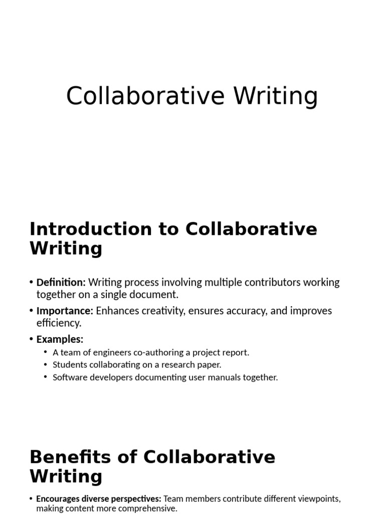Collaborative Writing | PDF | Collaboration | Communication
