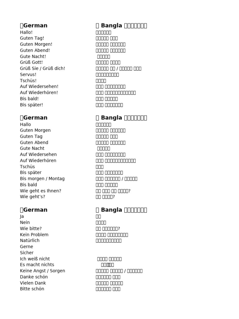 German Greetings | PDF