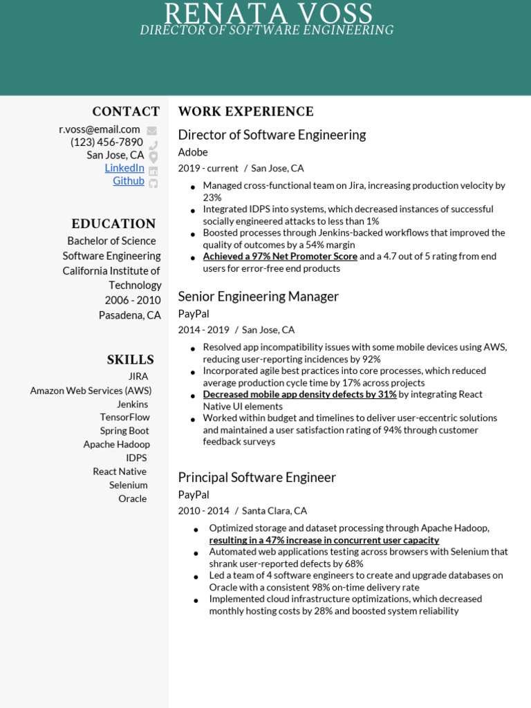 Official Resume Template | PDF | Selenium (Software) | Software