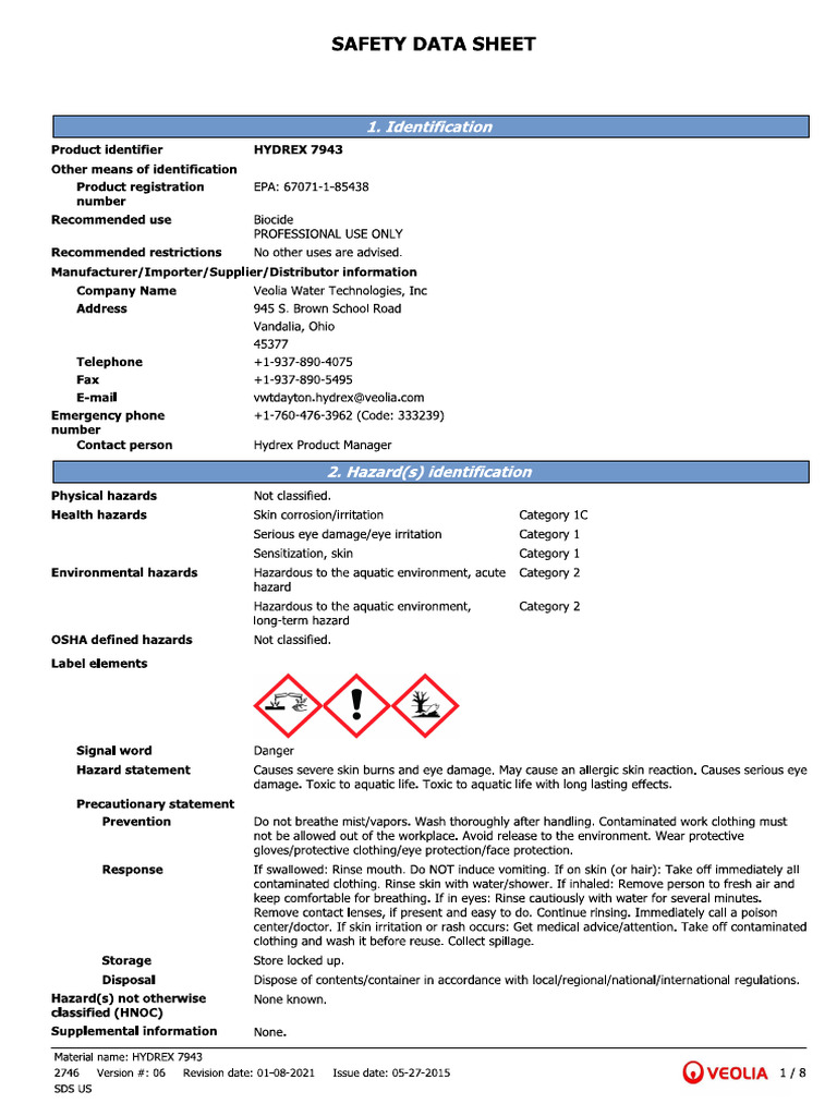 Hydrex 7943 | PDF