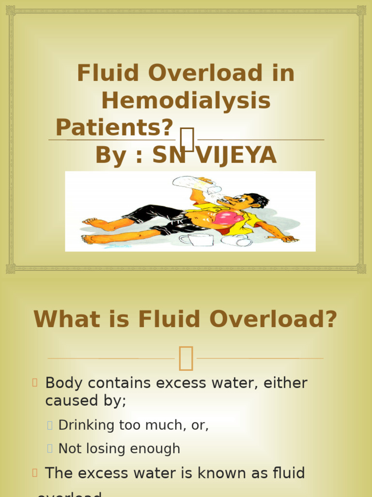 Managing Fluid Overload in Dialysis Patients | PDF | Edema | Kidney