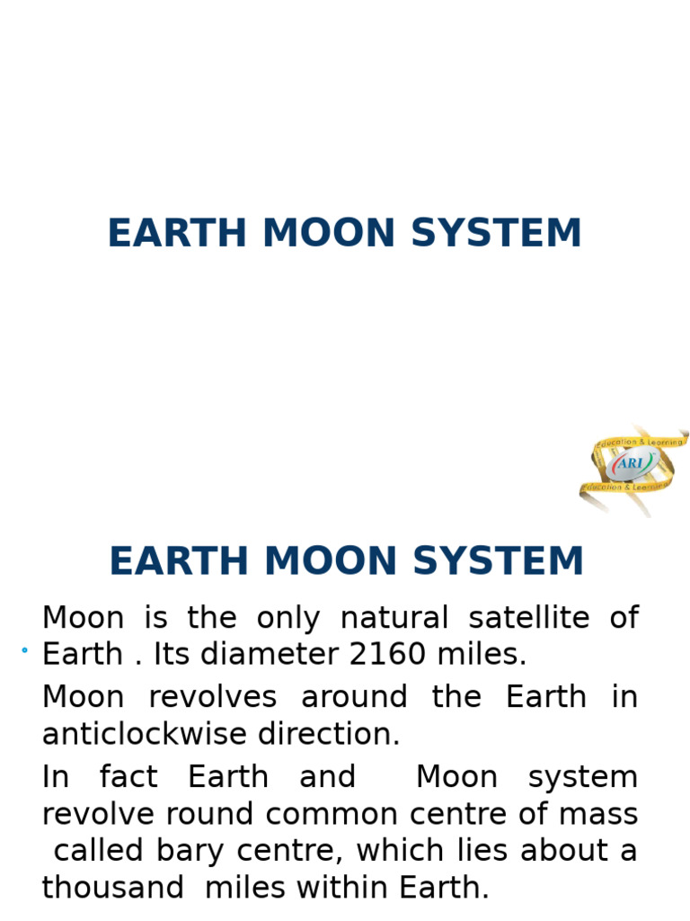 Earth-Moon System: Orbits and Phases | PDF | Moon | Apsis