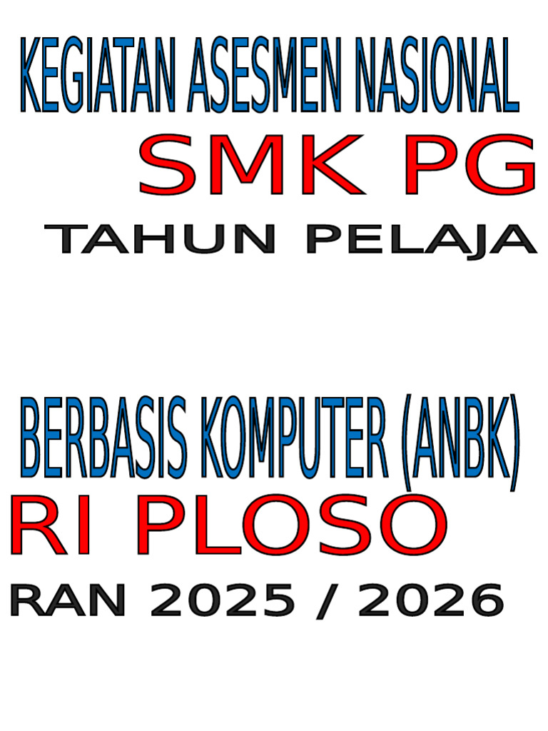 Font Print Kegiatan Anbk 2025 2026 | PDF