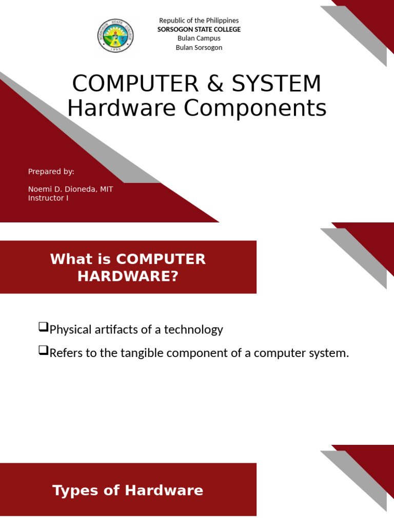 Hardware Component | PDF | Computer Data Storage | Floppy Disk