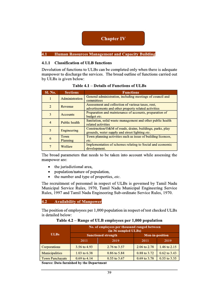 CAG Report - Tamil Nadu ULB Structure | PDF