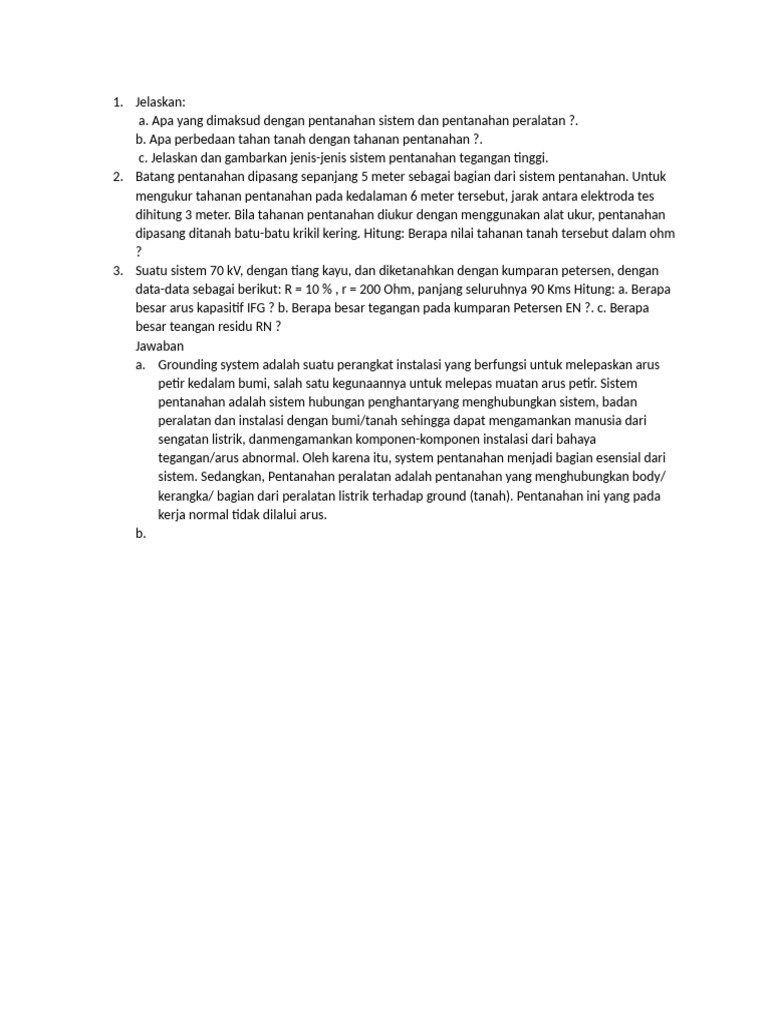 Sistem Pentanahan dan Tahan Tanah | PDF