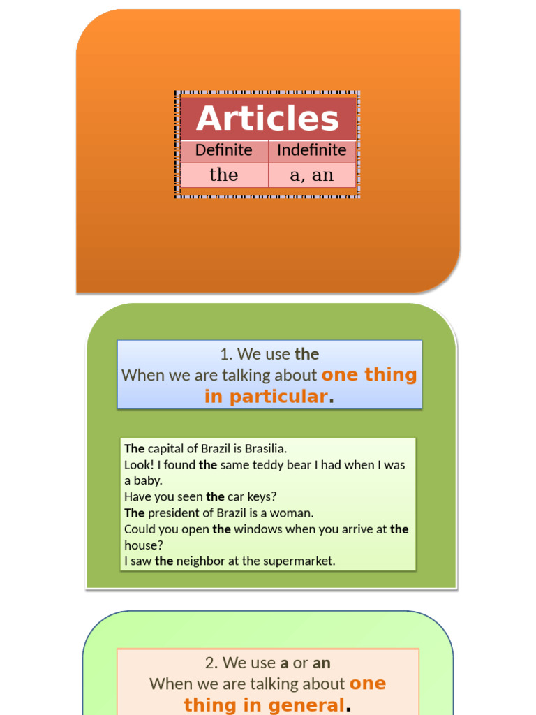 Articles A An The Fun Activities Games Grammar Drills 22638 | PDF ...