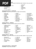 Complete List of Linking Words | PDF | Language Arts & Discipline
