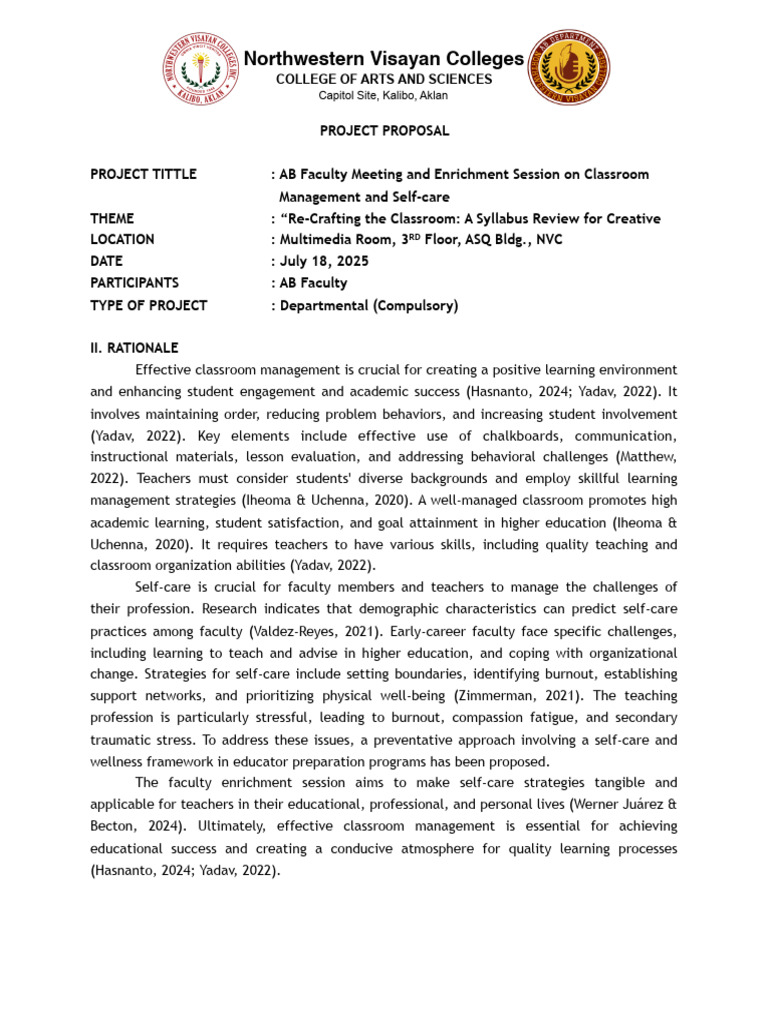 Faculty Workshop on Classroom Management | PDF | Teachers | Classroom ...