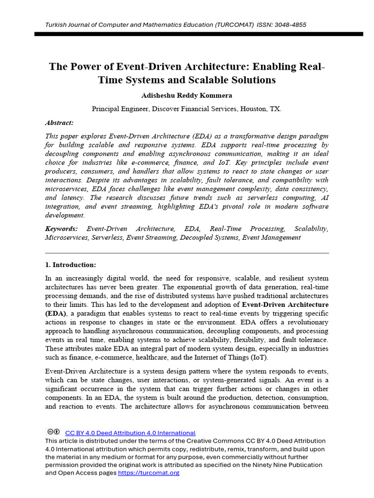 Jurnal Thepowerofevent Driven | PDF | Internet Of Things | Scalability