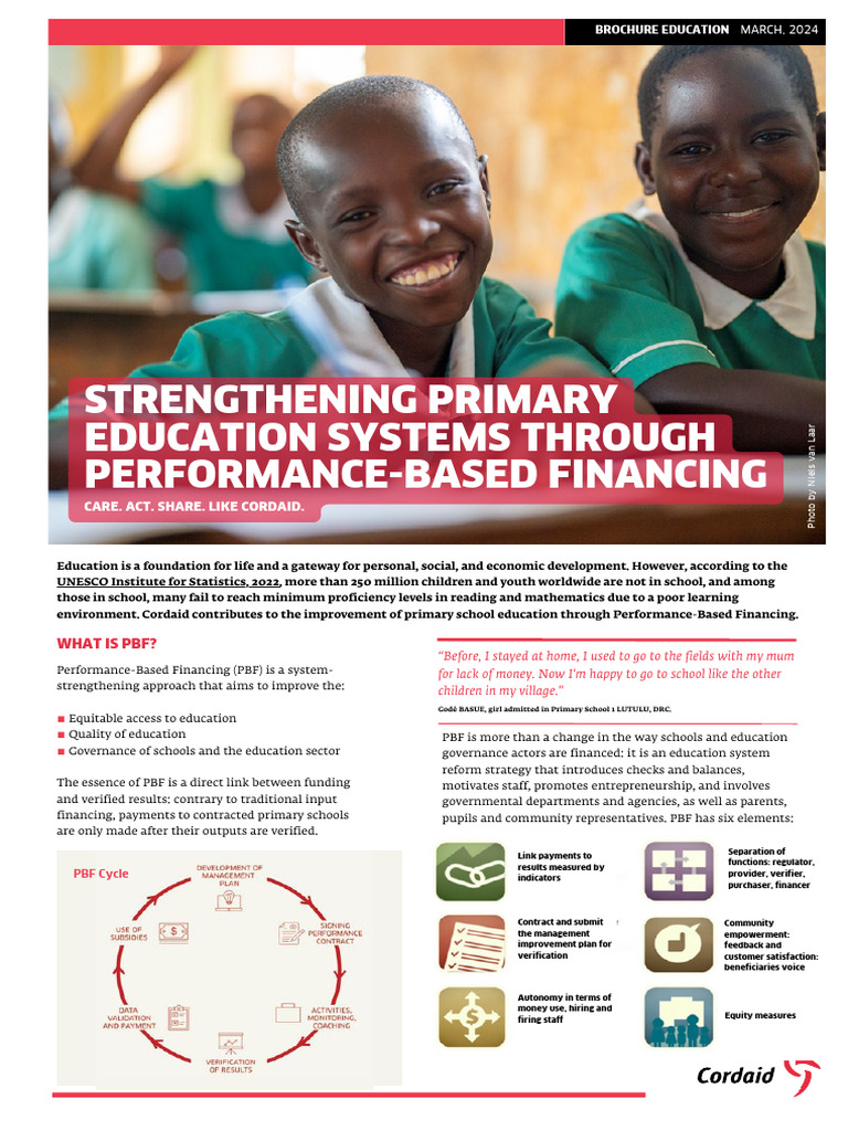 Brochure Performance Based Financing Education | PDF | Governance ...