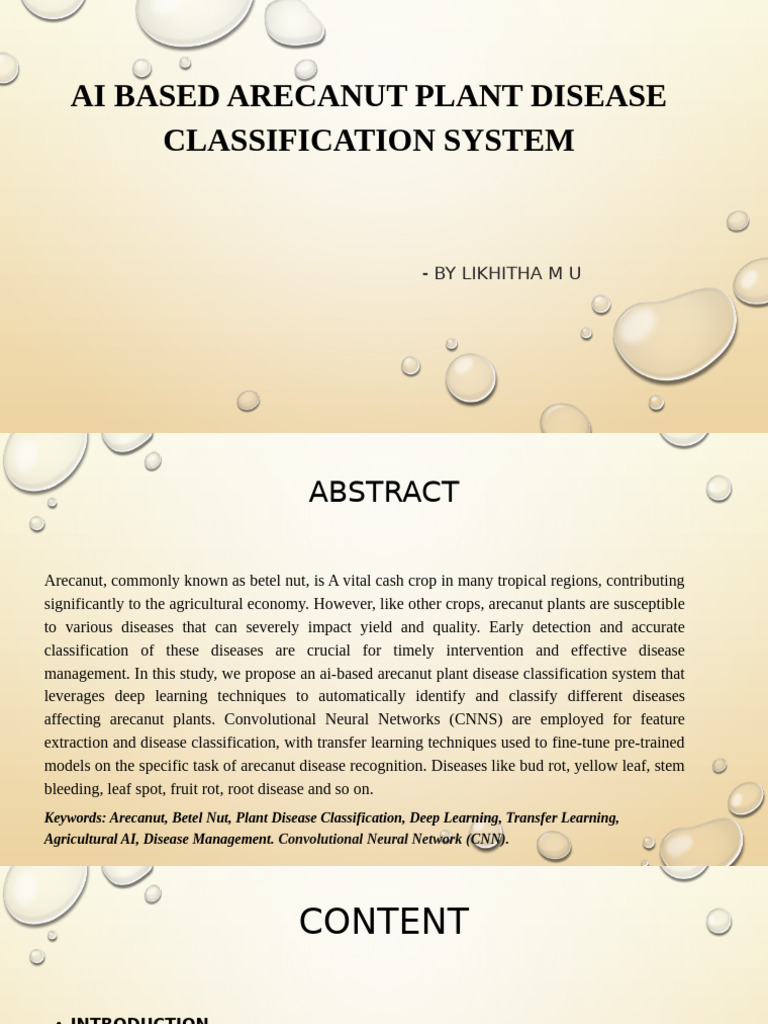 AI-Based Arecanut Disease Detection System | PDF | Deep Learning | Image Segmentation