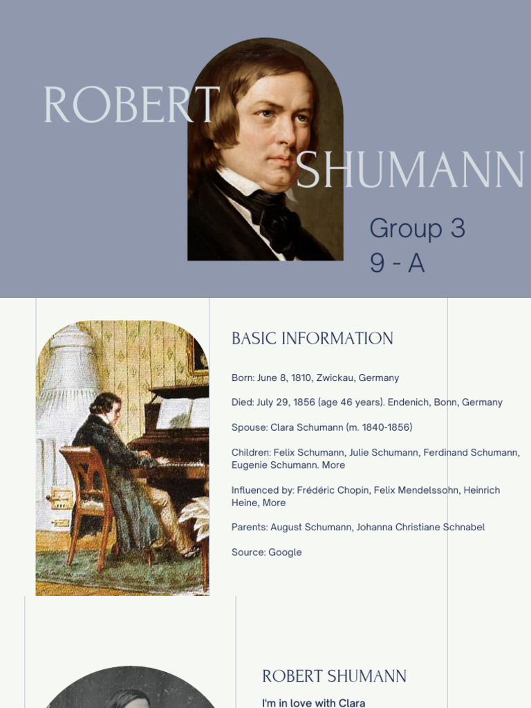 Robert Schumann: Life and Legacy | PDF | Robert Schumann | Chamber Music