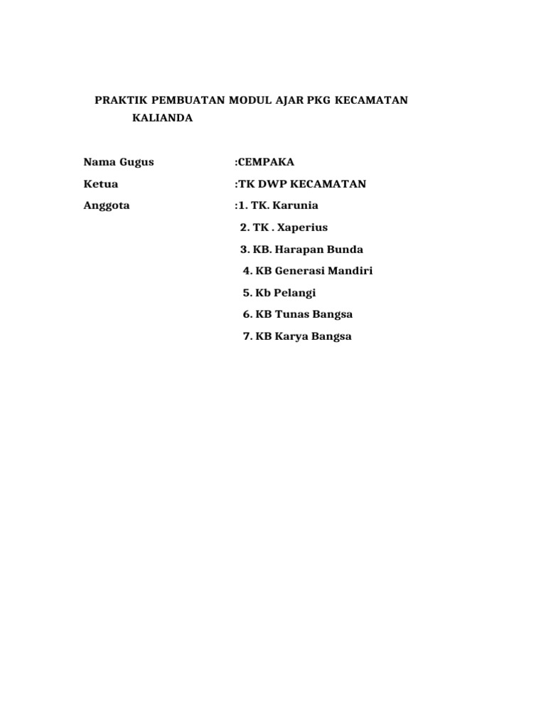 Praktik Pembuatan Modul Ajar Lengkap 15923 | PDF