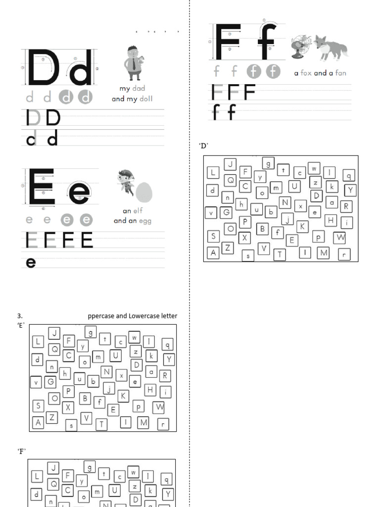 Phonics DEF Exercise | PDF