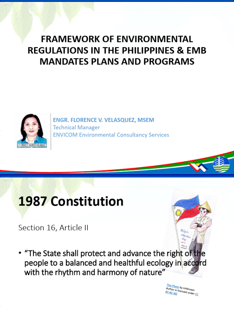 Philippine Environmental Code Overview | PDF | Waste | Waste Management