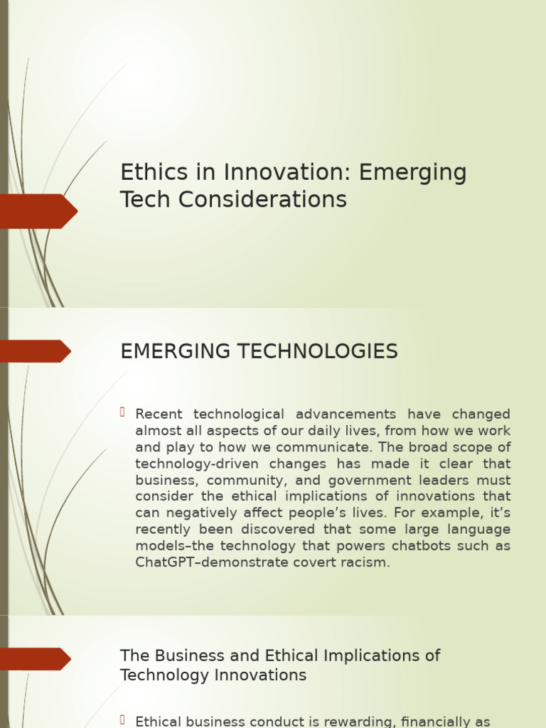 Ethics in Innovation | PDF | Artificial Intelligence | Intelligence (AI ...