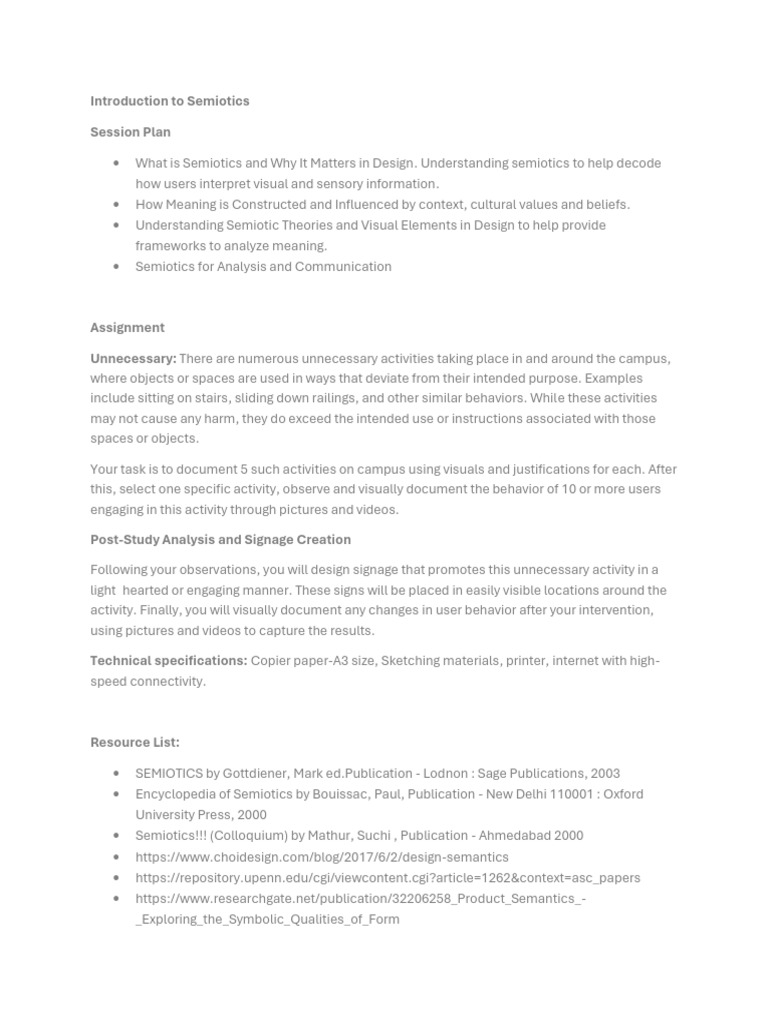 Introduction To Semiotics Pdf