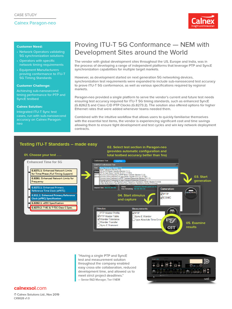 5G ITU-T Conformance Testing Solutions | PDF | Computing | Computer ...