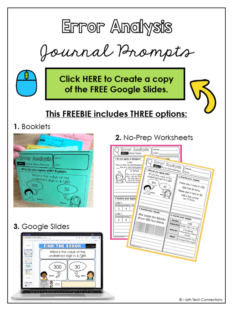 Error Analysis Journal Prompts | PDF