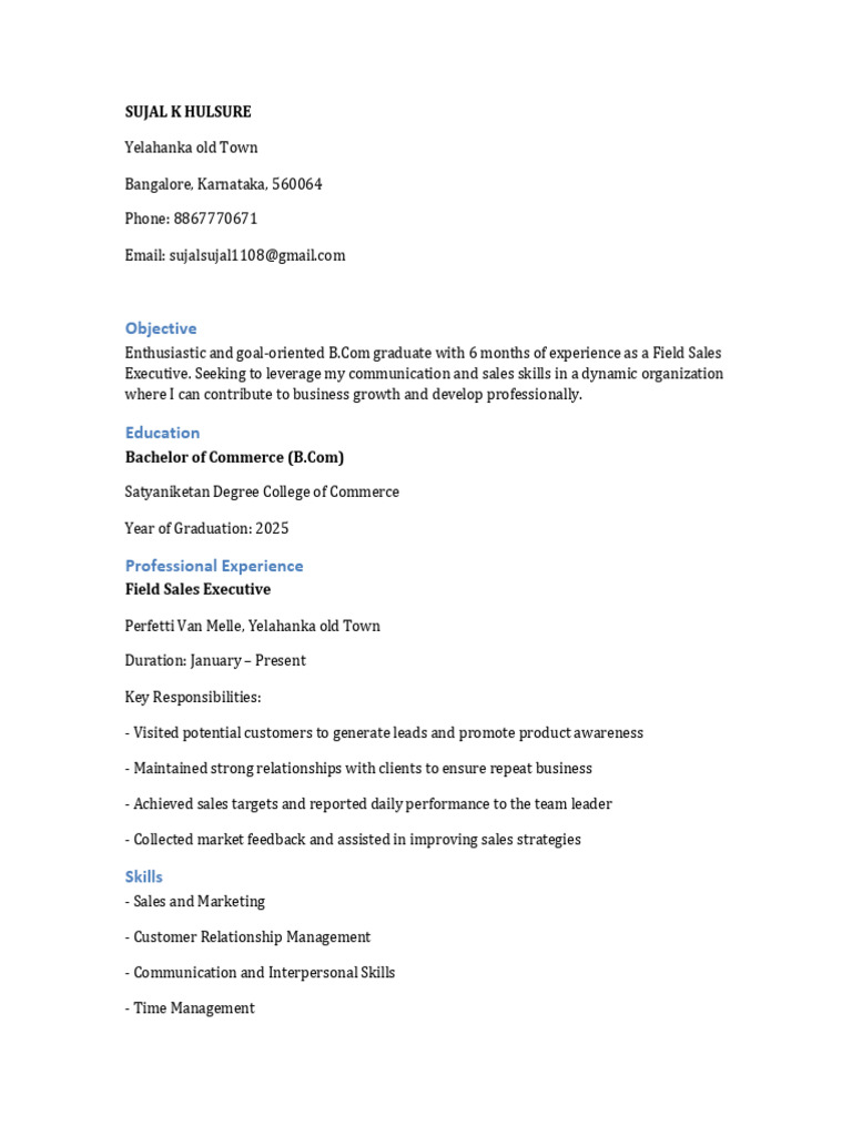 Sujal Resume | PDF