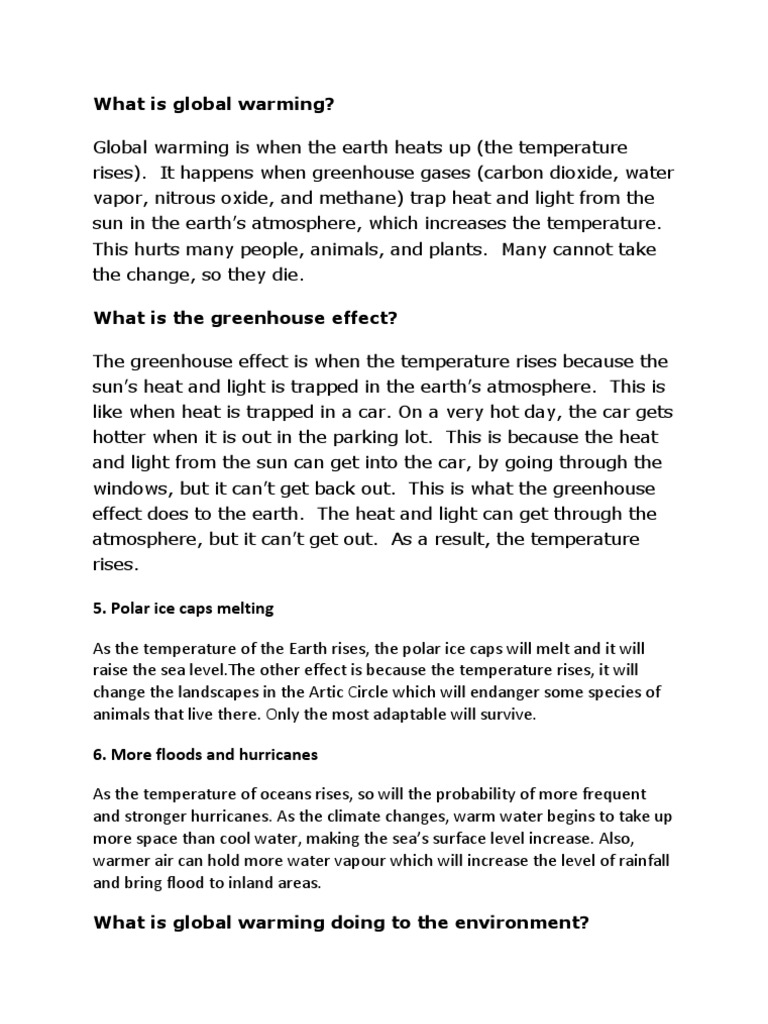 Understanding Global Warming Effects | PDF