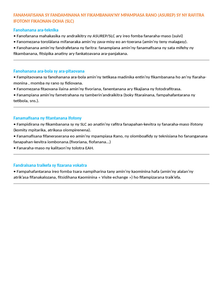 Appui A La Structuration Et Renforcement Des Associations Des Usagers ...