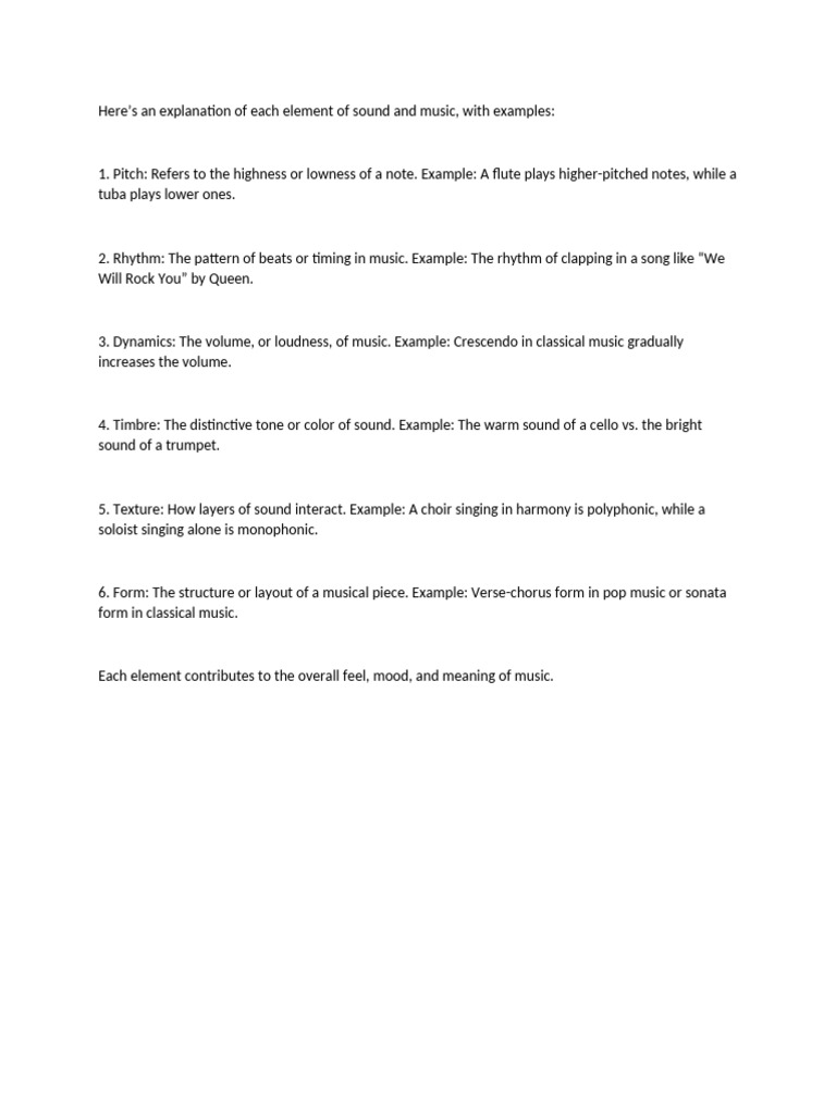 Elements of Music | PDF