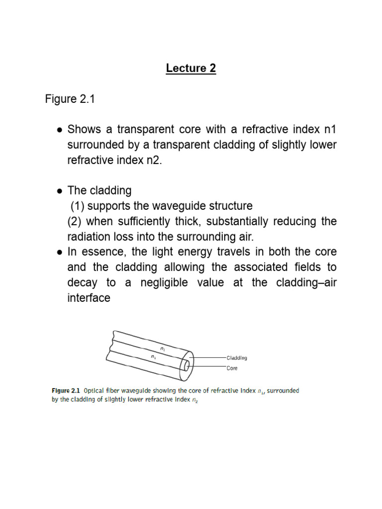 Lec 2 Ray Theory and Numerical Aperture | PDF | Refractive Index ...