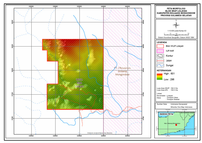Peta Morfologi Blok WIUP Lolayan | PDF